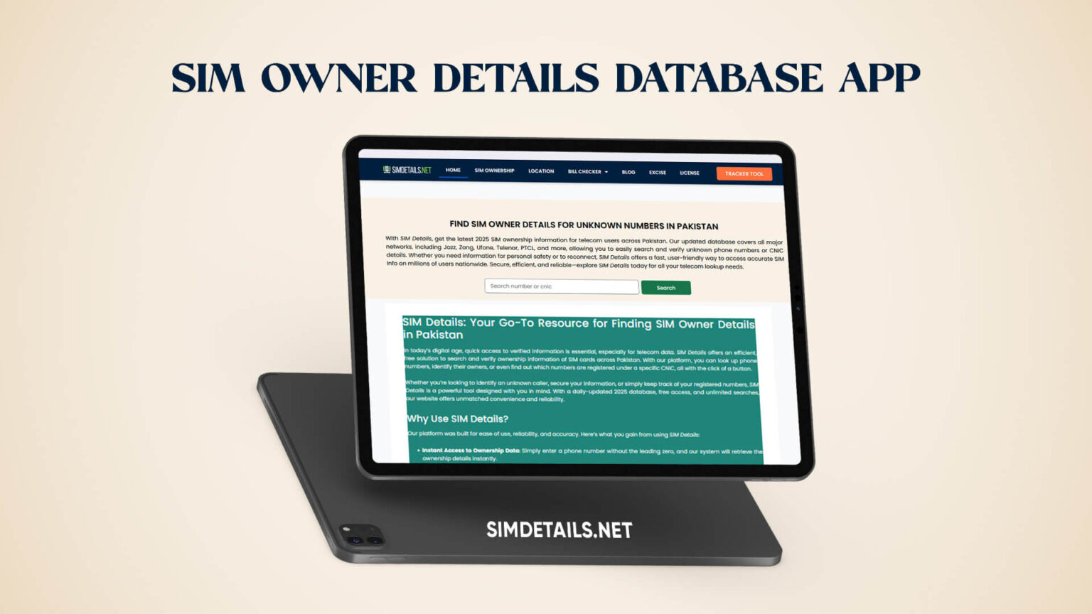 SIM OWNER DETAIL AND SIM INFO - SIM DETAILS
